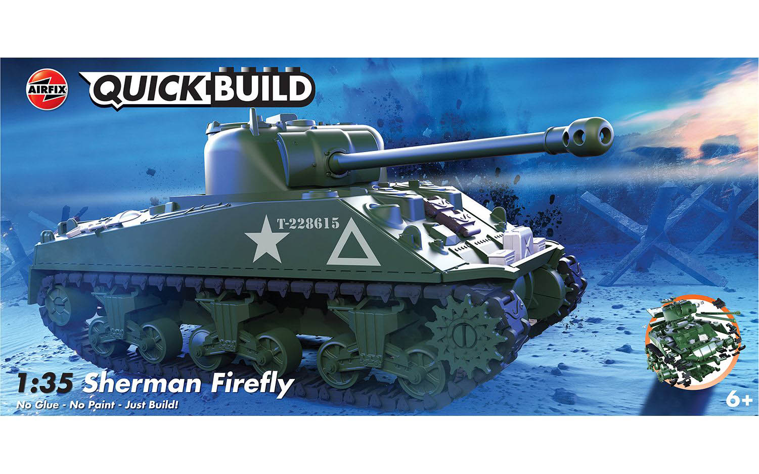 Quick Build Sherman Firefly - Airfix J6042 | kingshobby.com