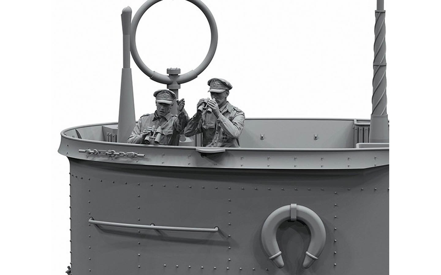 German Submariners & Commanders, In Action, 6 Resing Figures - Border ...