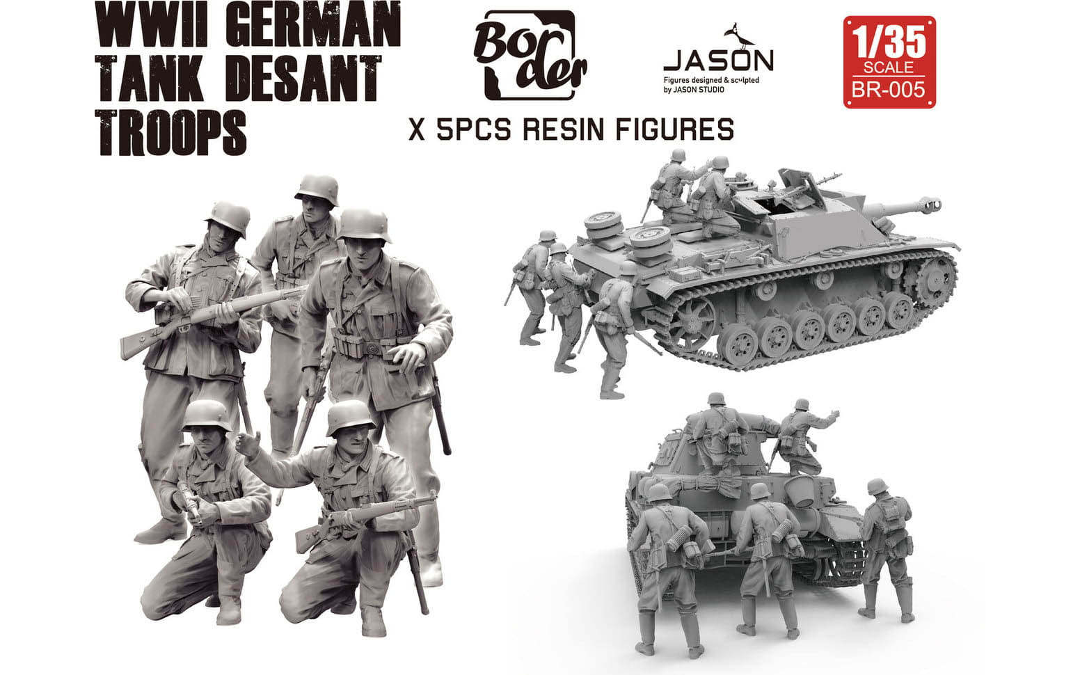 WWII German Tank Desant Troops - Border BR005 | kingshobby.com