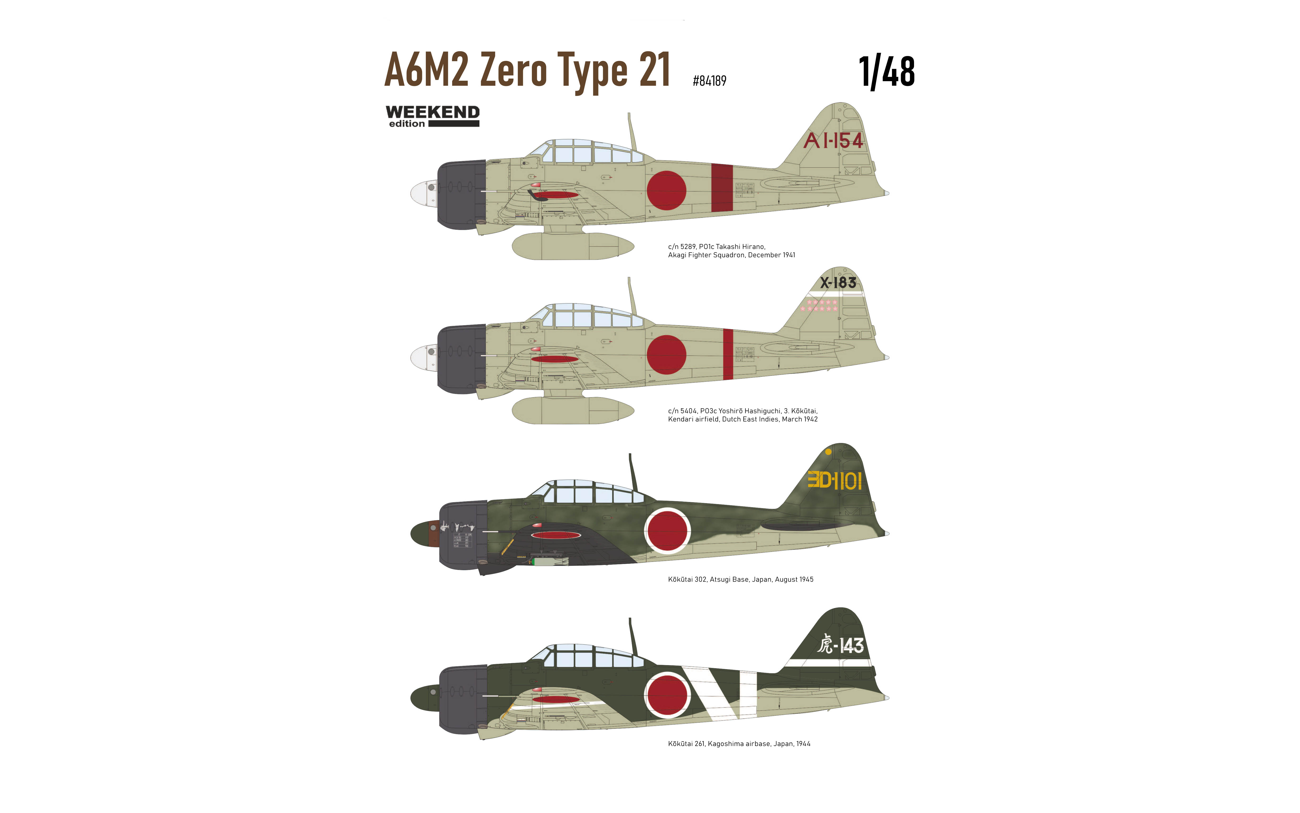 A6M2 Zero Type 21, Weekend edition - Eduard 84189 | kingshobby.com