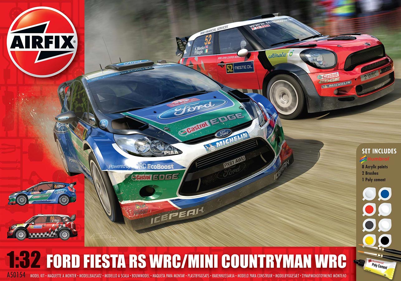 Ford Fiesta WRC & MINI Countryman WRC Gift Set - Airfix A50154 ...