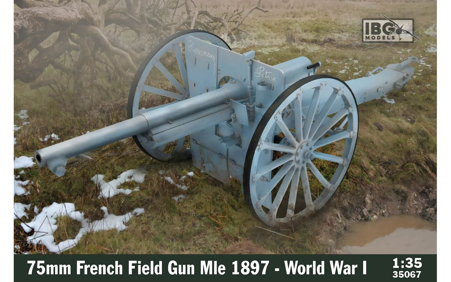 75mm French Field Gun Mle 1897 World War I - IBG 35067 | kingshobby.com