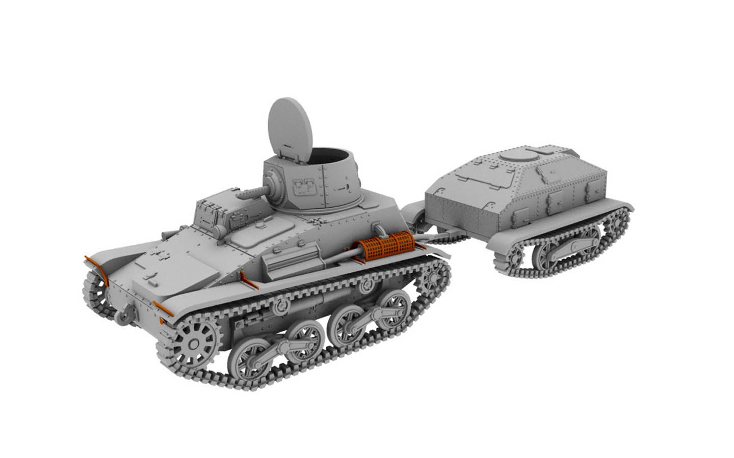 Type 94 Japanese Tankette with trailers - IBG 72045 | kingshobby.com