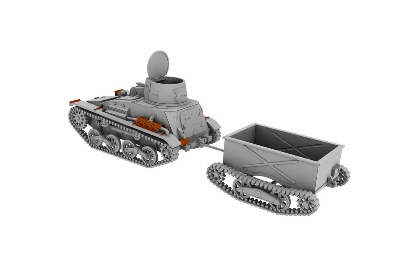 Type 94 Japanese Tankette with trailers - IBG 72045 | kingshobby.com