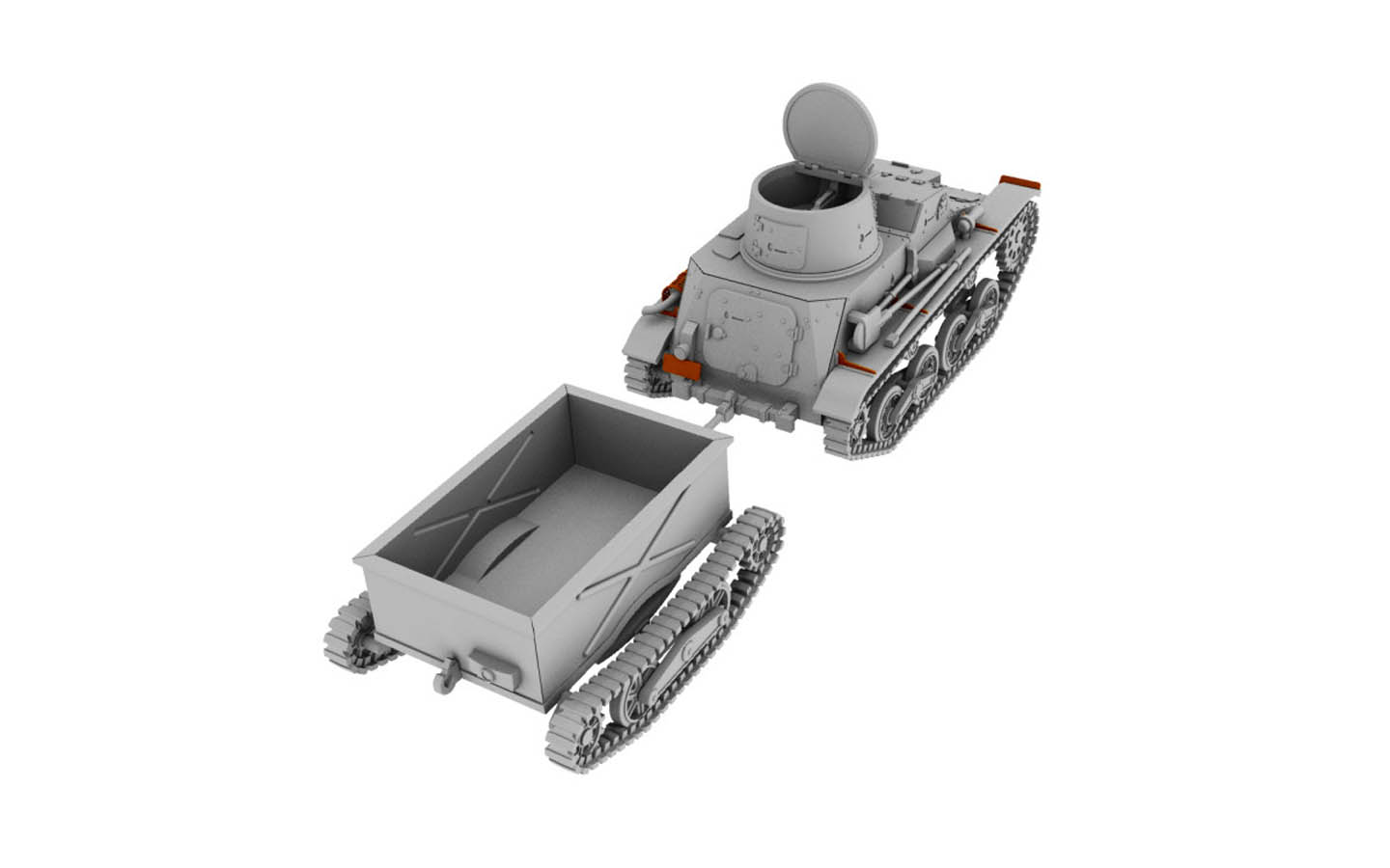 Type 94 Japanese Tankette with trailers - IBG 72045 | kingshobby.com