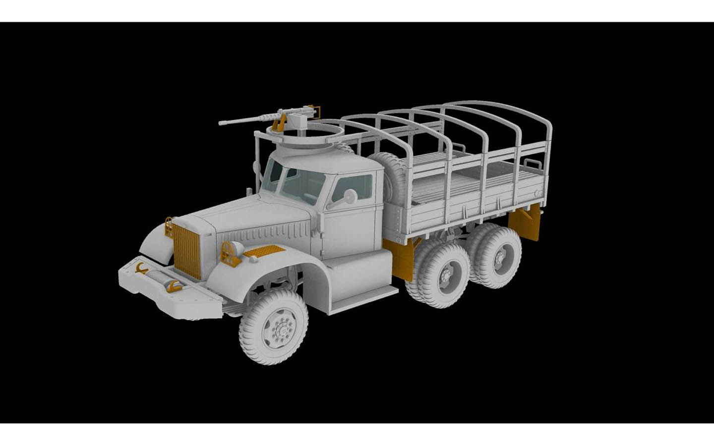 Diamond T 968 Cargo Truck with M2 Machine Gun - IBG 72083 | kingshobby.com