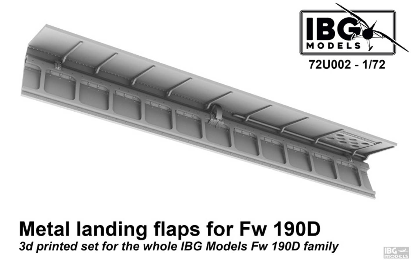 Metal landing flaps for FW 190D - IBG 72U002 | kingshobby.com