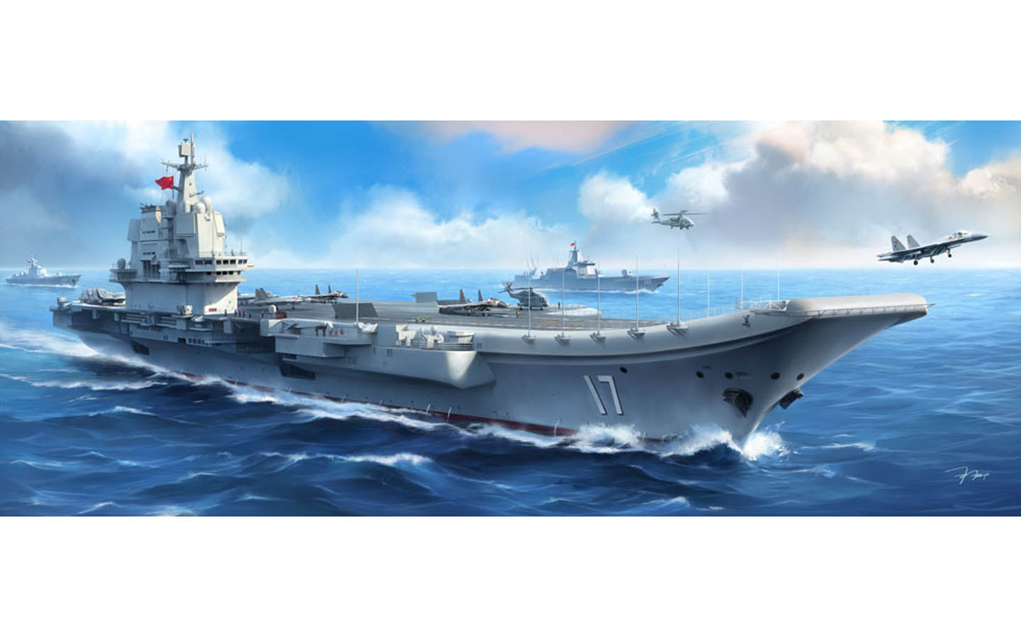 PLA Navy Shandong, Chinese Aircraft Carrier - Meng PS-006 | kingshobby.com