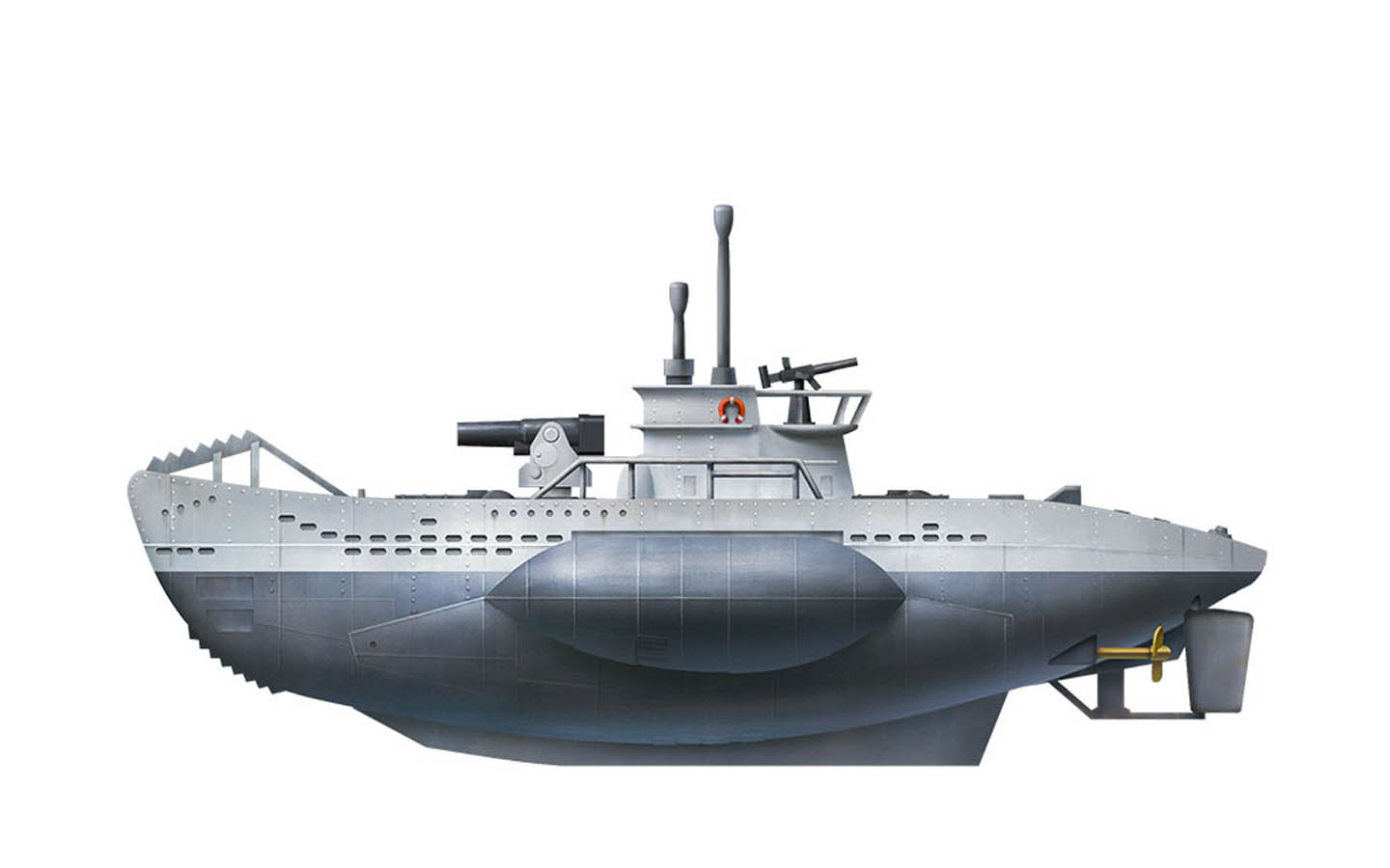 Warship Builder - U-Boat Type VII - Meng WB-003 | kingshobby.com