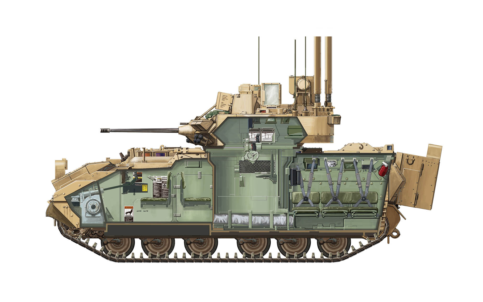 M2A3 Bradley w/BUSK III, U.S. Infantry Fighting Vehicle - Meng SS-004 ...