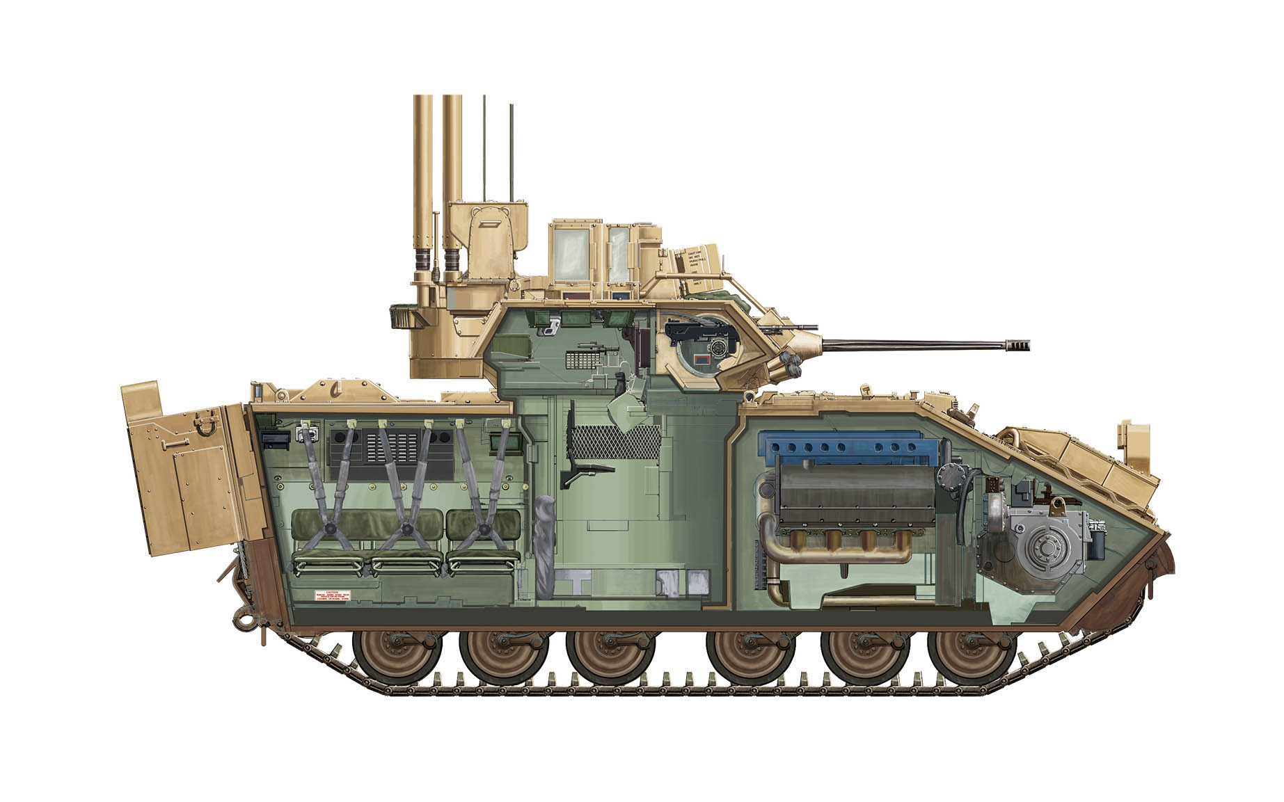 M2A3 Bradley w/BUSK III, U.S. Infantry Fighting Vehicle - Meng SS-004 ...