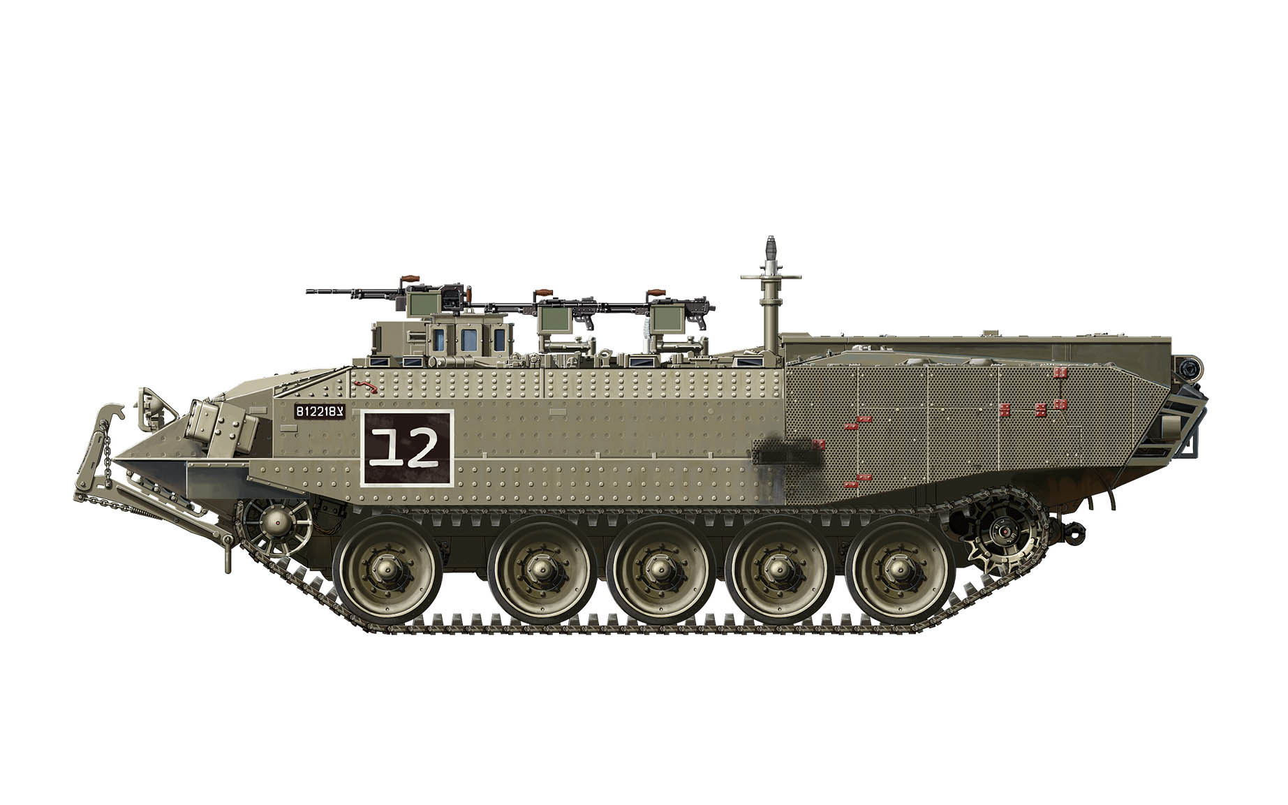 Israel Heavy Armoured Personnel Carrier Achzarit Late - Meng SS-008 ...