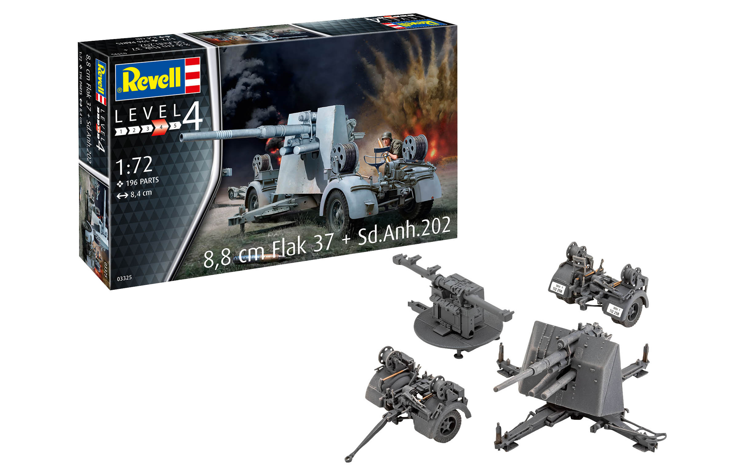 8.8 cm Flak 37 and Sd.Anh.202 - Revell 03325 | kingshobby.com
