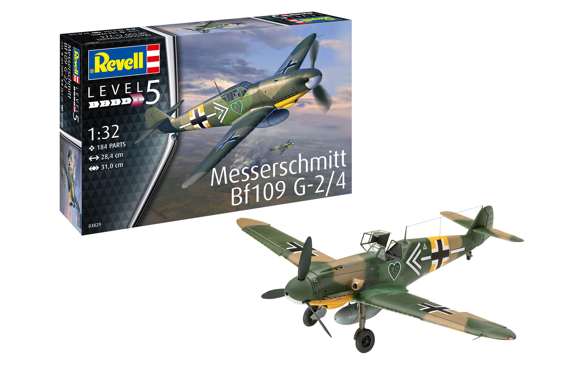 Messerschmitt Bf109G2/4 - Fighter - Revell 03829 | kingshobby.com