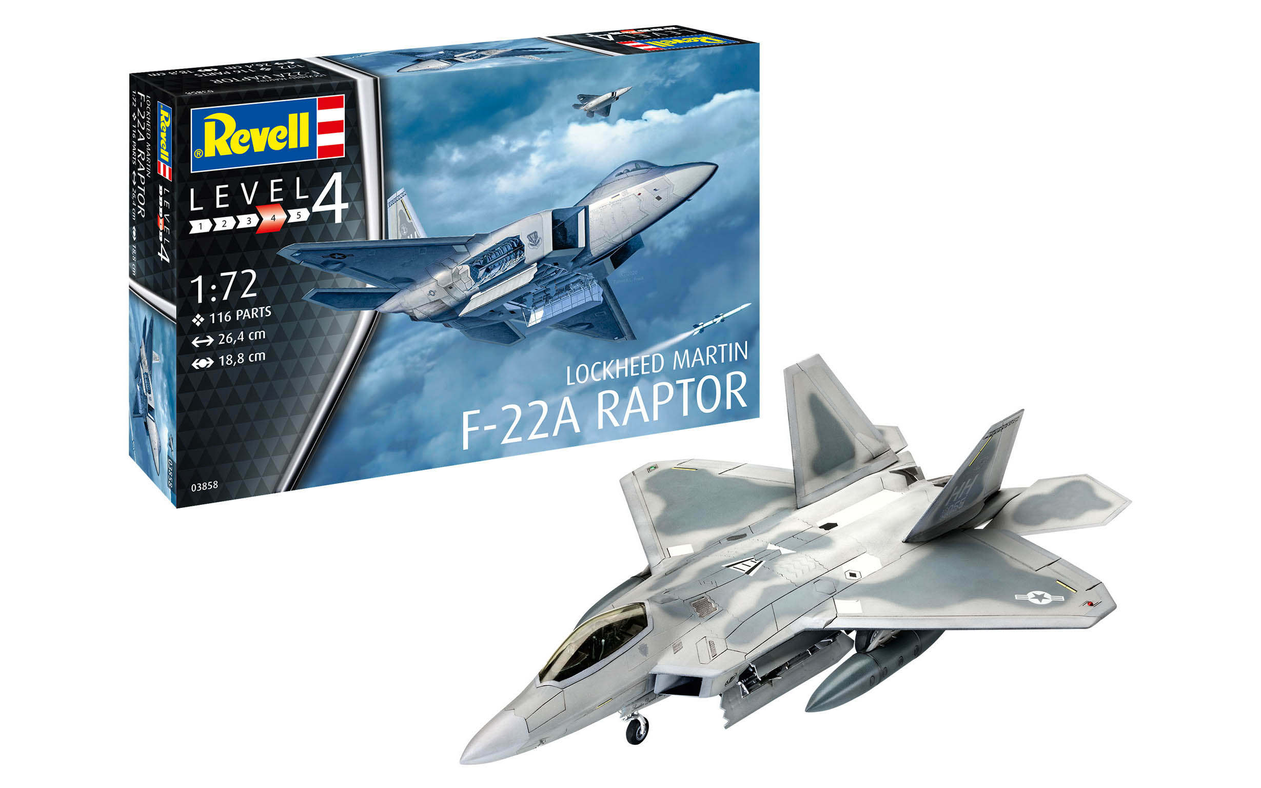 Lockheed Martin F-22A Raptor - Revell 03858 | kingshobby.com