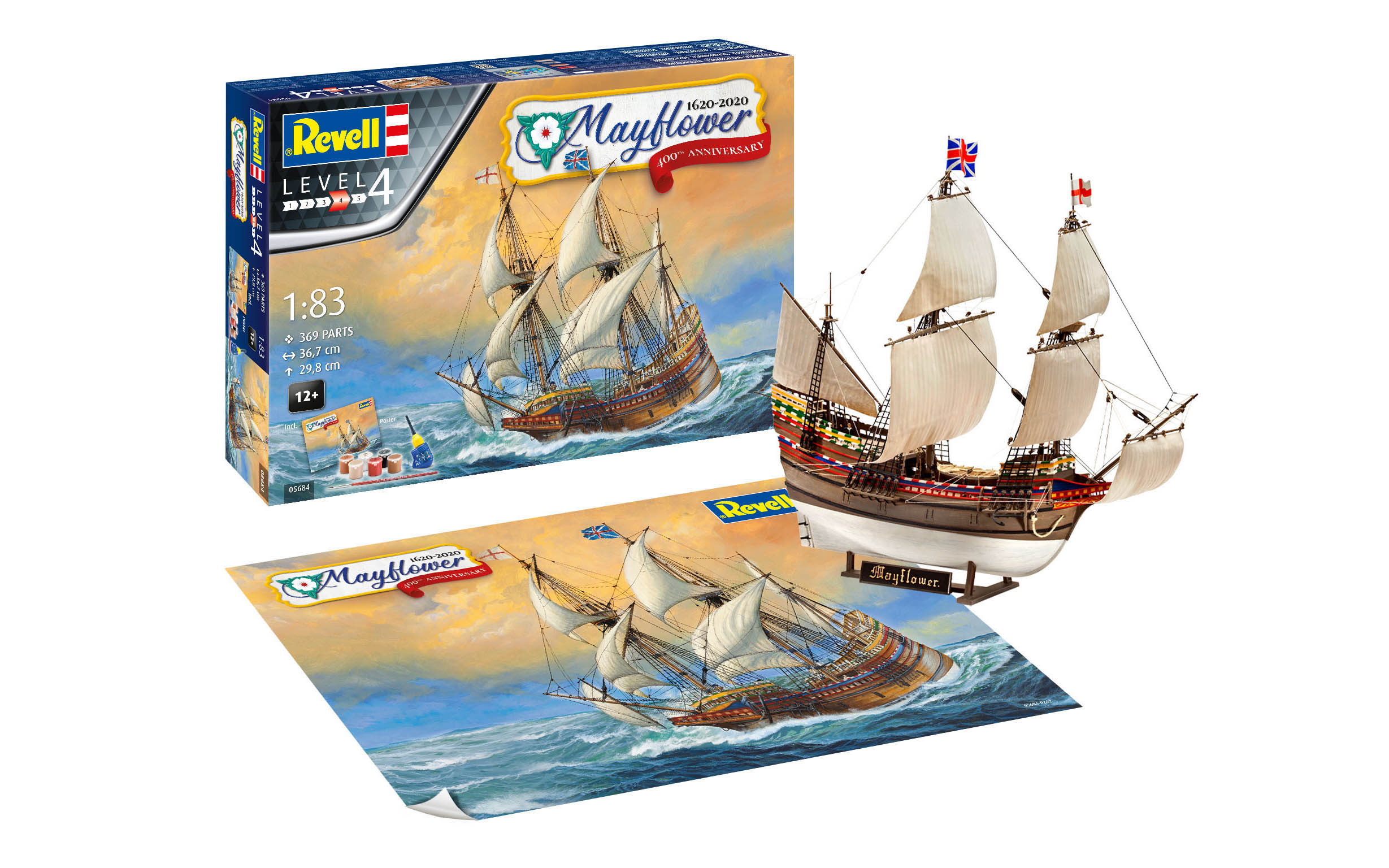 Mayflower - 400th Anniversary - Model Set - Revell 05684 | kingshobby.com