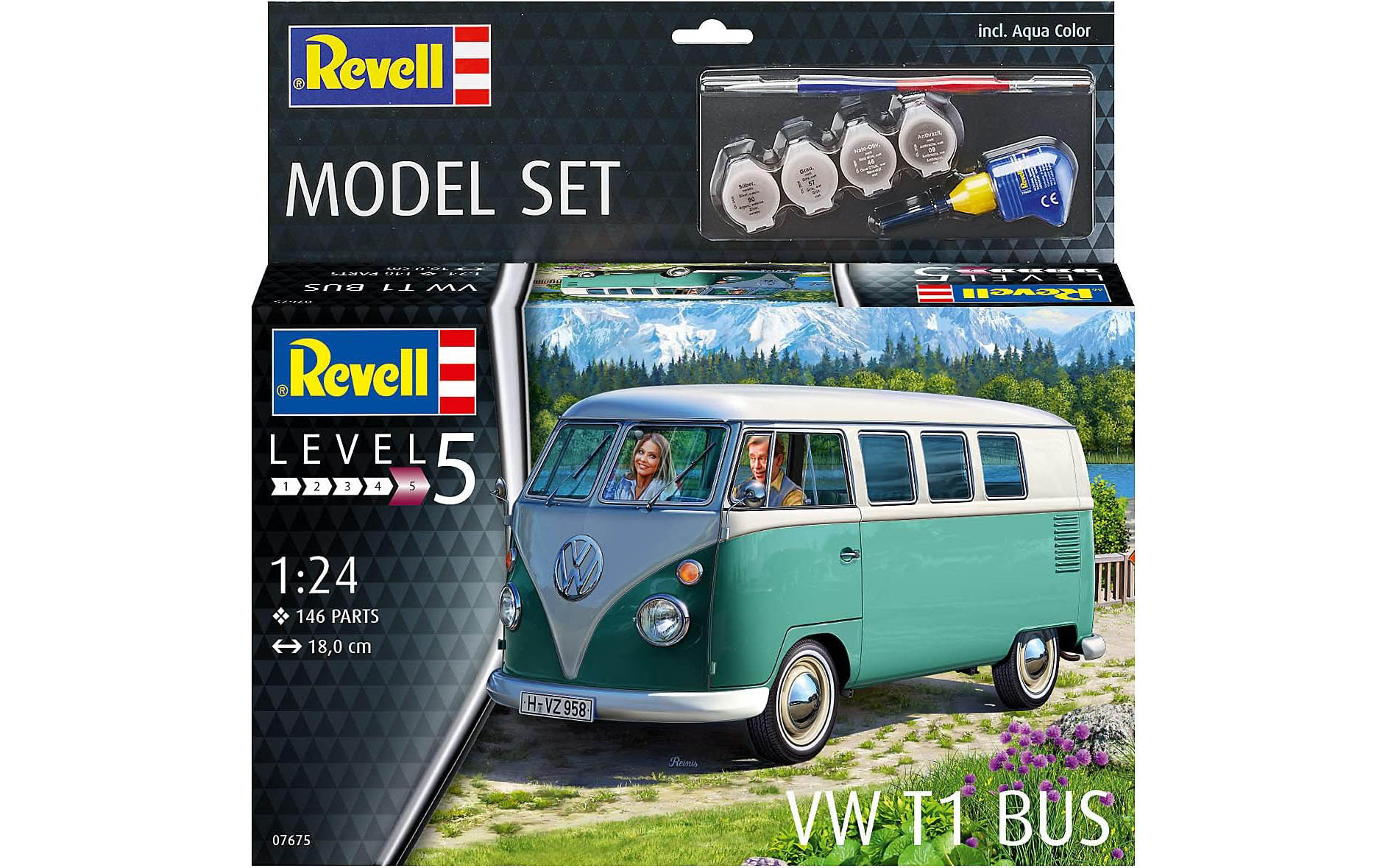 VW T1 Bus - Model Set - Revell 67675 | kingshobby.com