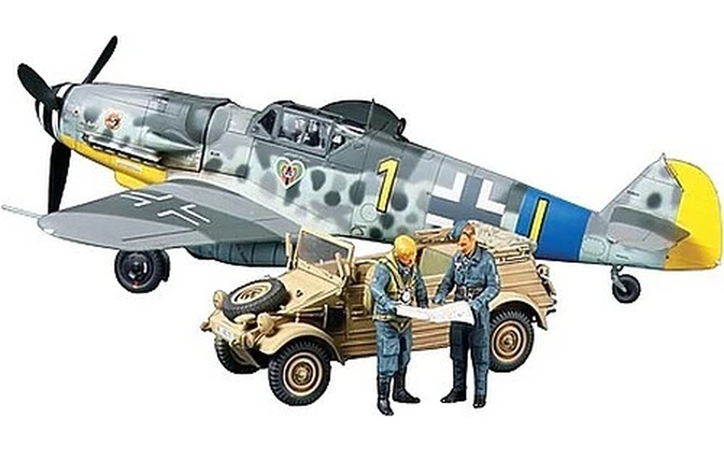 Messerschmitt Bf109 G-6 & Kübelwagen Type 82 Set - Tamiya 25204 ...