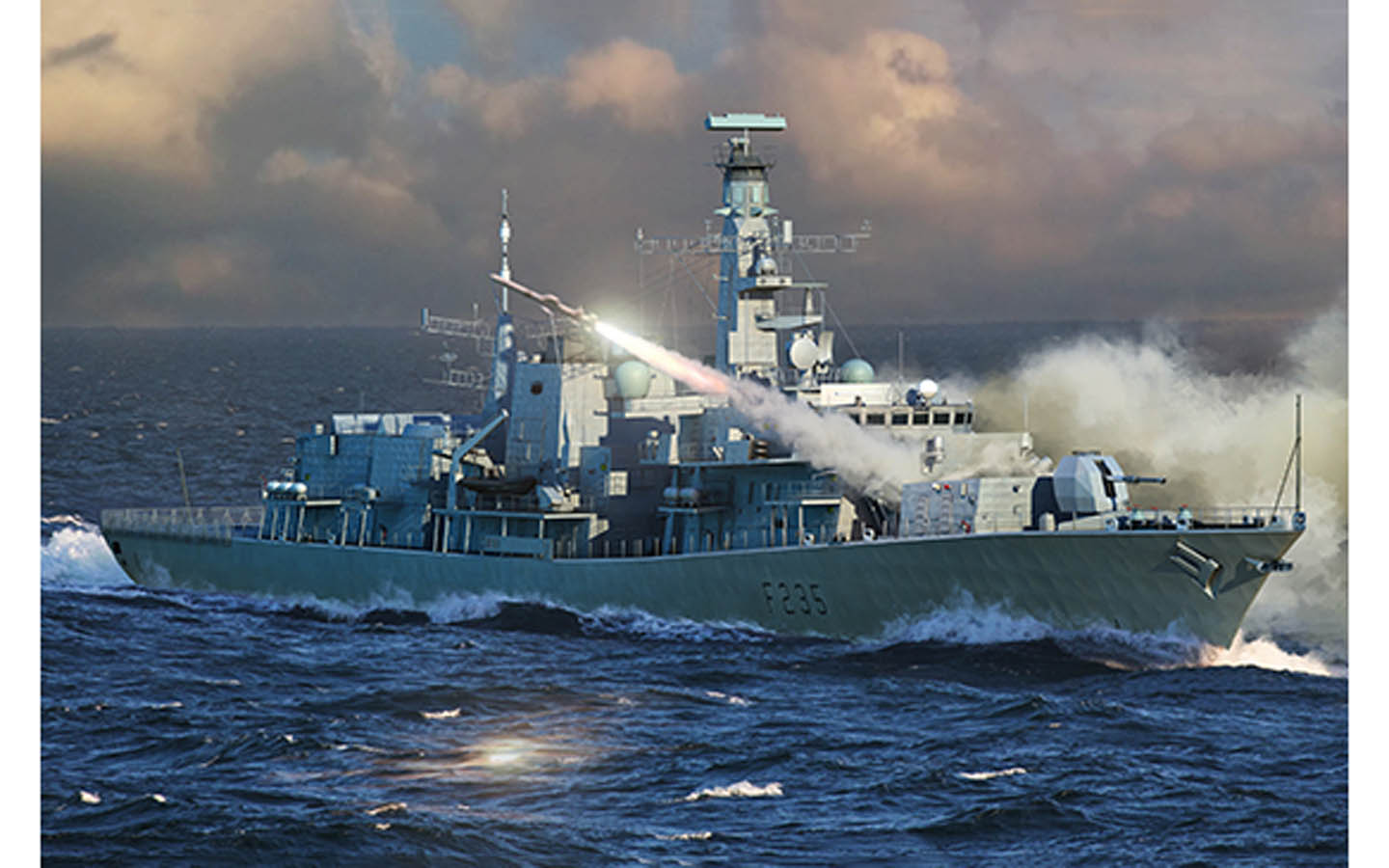 HMS Type 23 Frigate Monmouth (F235) - Trumpeter 06722 | kingshobby.com
