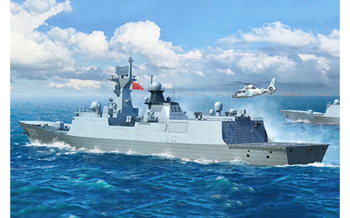 PLA Navy Type 054A Frigate - Trumpeter 06727 | kingshobby.com