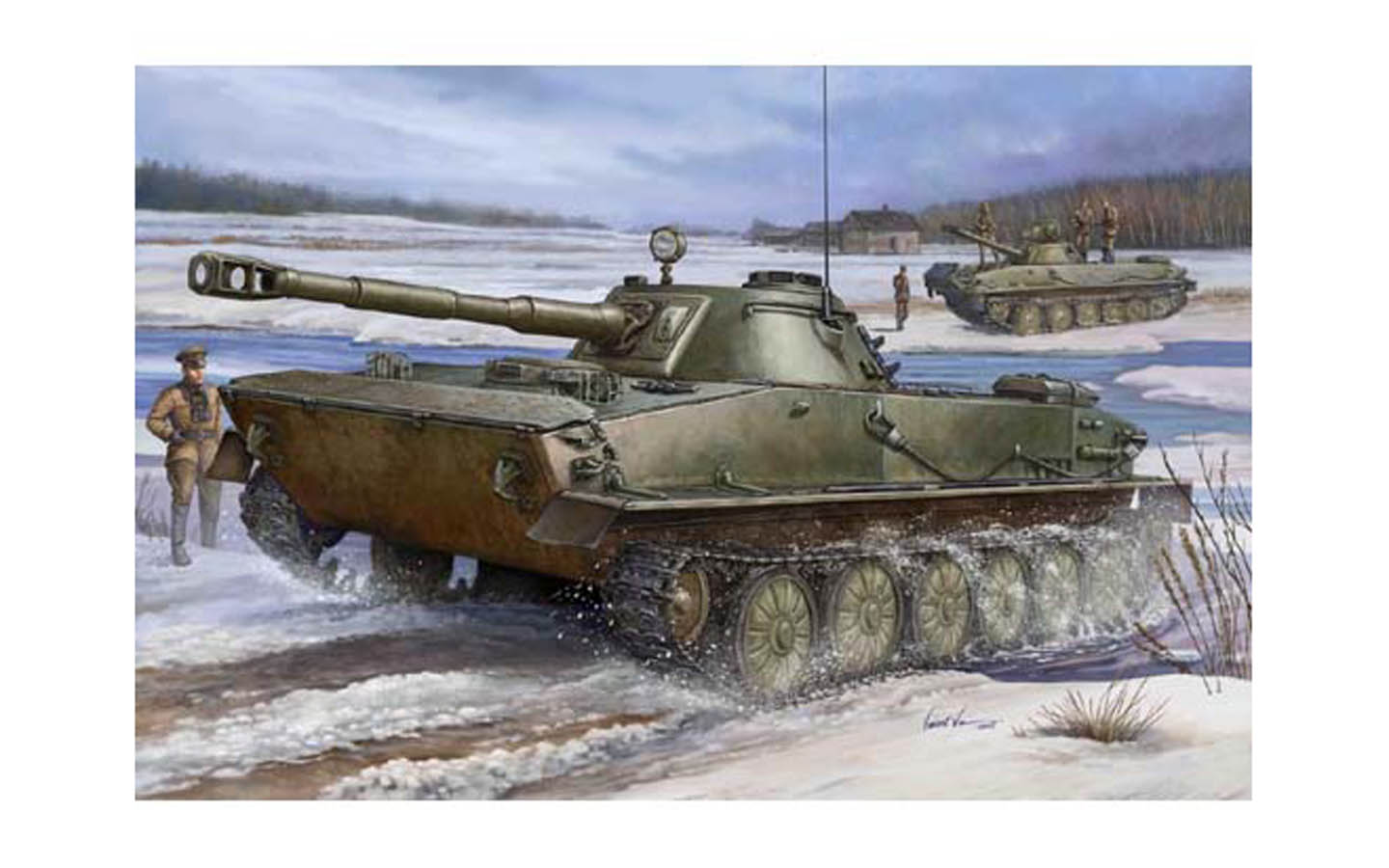 Russian PT-76, Amphibious Tank - Trumpeter 00380 | kingshobby.com