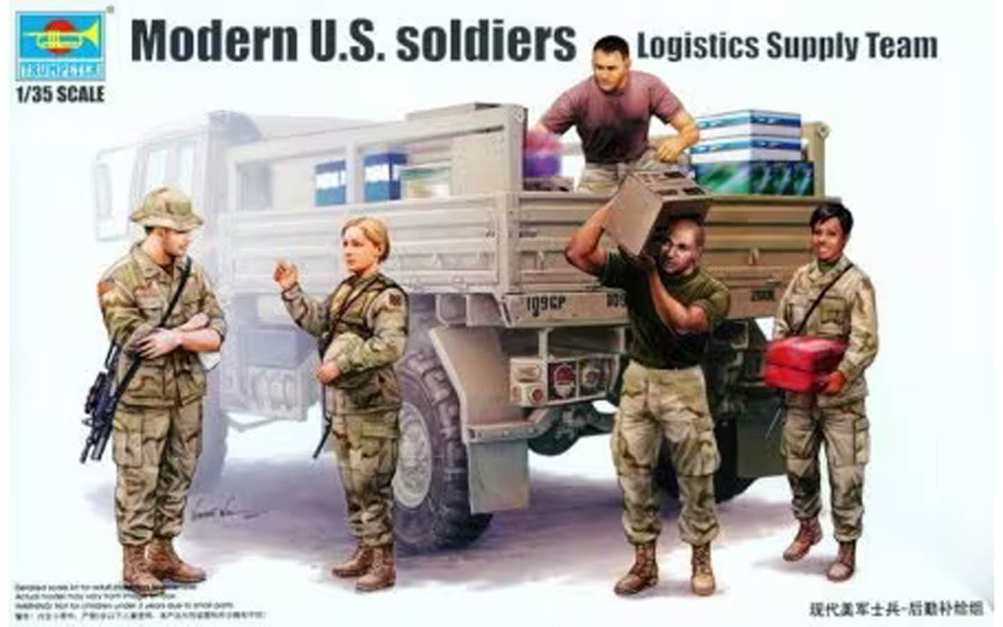 Modern U.S. Soldiers Logistics Supply Team - Trumpeter 00429 ...