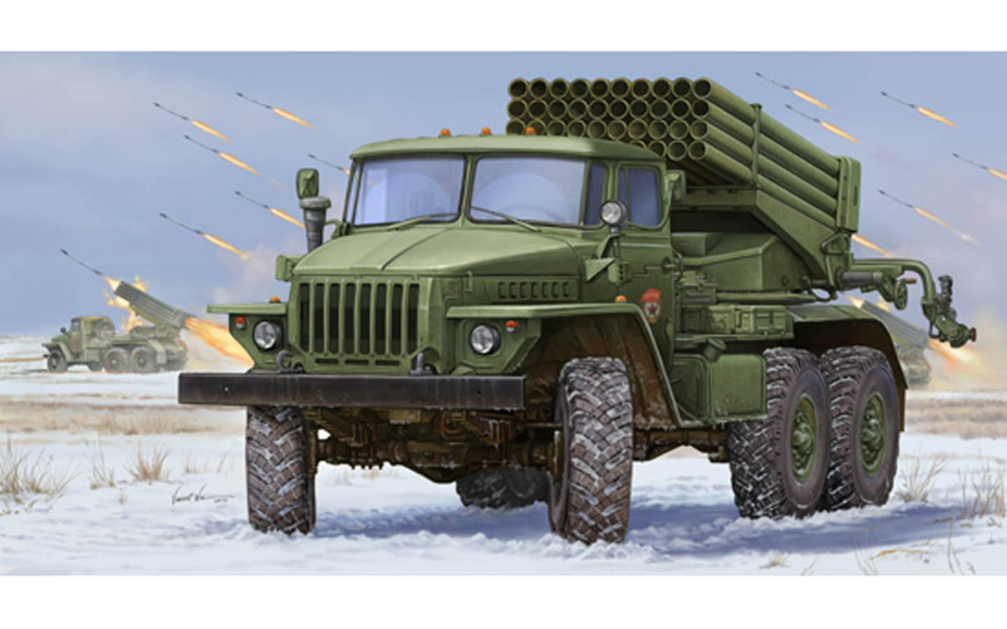 Russian BM-21 Grad Multiple Rocket Launcher - Trumpeter 01013 ...
