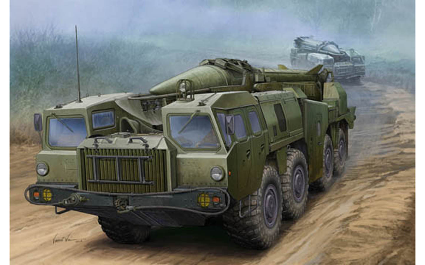 Soviet (9P117M1) Launcher with R17 Rocket of 9K72 Missile Complex ...