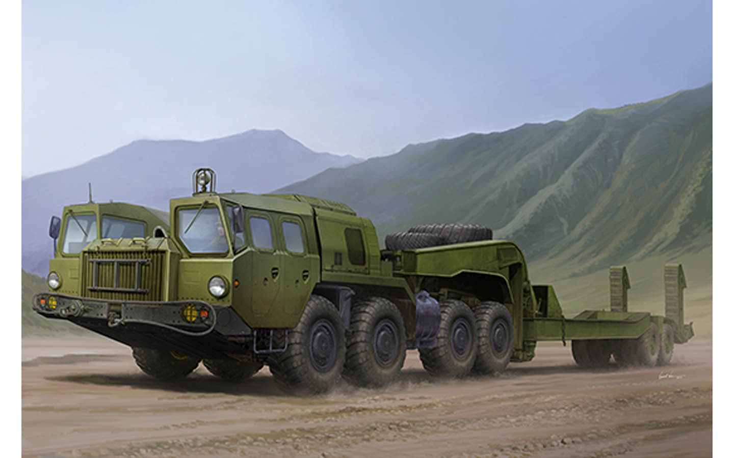 MAZ-7410 Tractor w/CHMZAP-5247G - Trumpeter 01056 | kingshobby.com