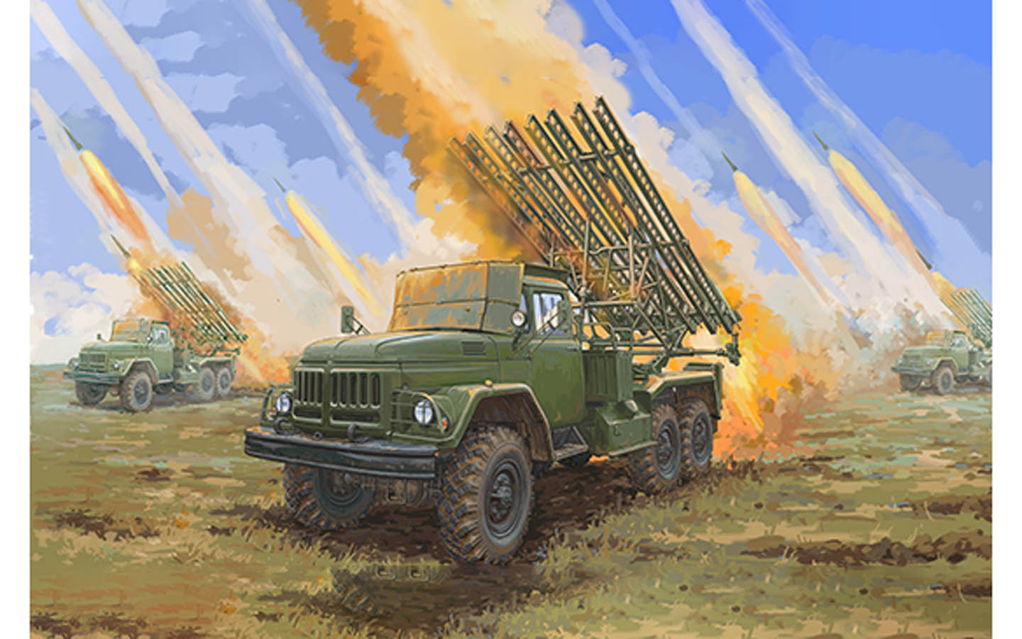 Soviet 2B7R Multiple Rocket Launcher BM-13 HMM - Trumpeter 01062 ...