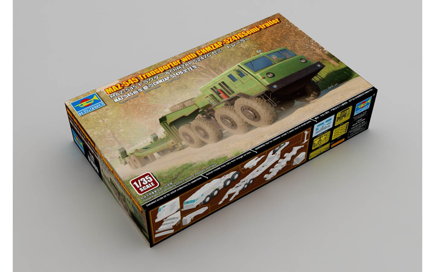 MAZ-545 Transporter with CHMZAP-5247G Semi-Trailer - Trumpeter 01089 ...