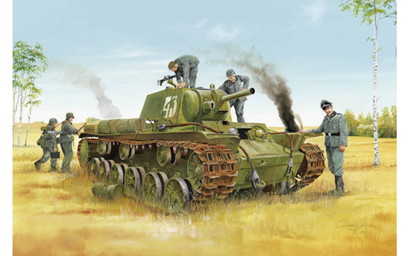 Soviet KV-8 Heavy Tank - Trumpeter 01565 | kingshobby.com