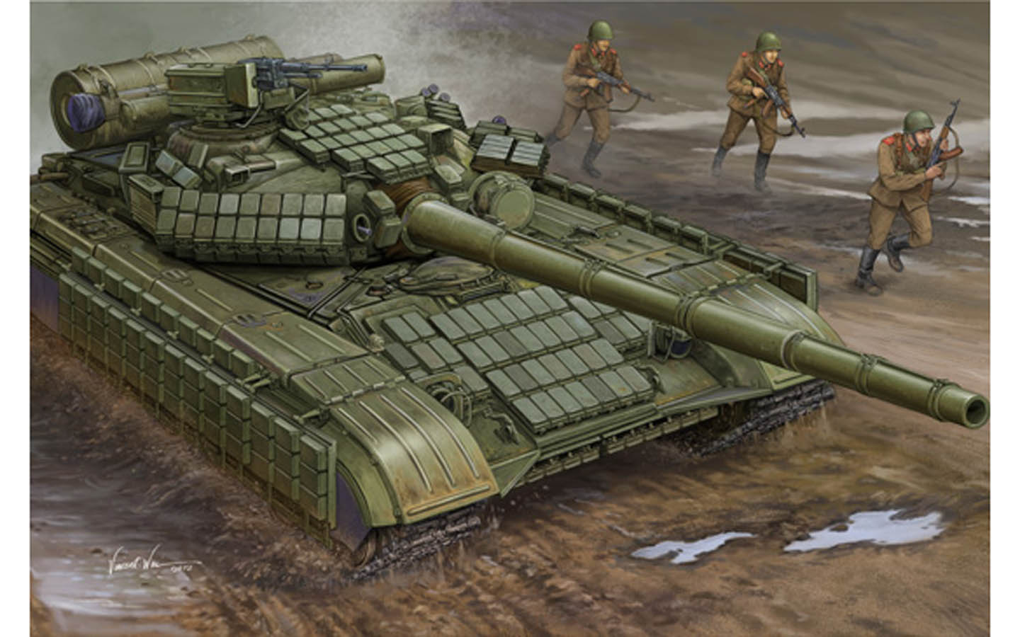 Soviet T-64AV Model 1984 - Trumpeter 01580 | kingshobby.com
