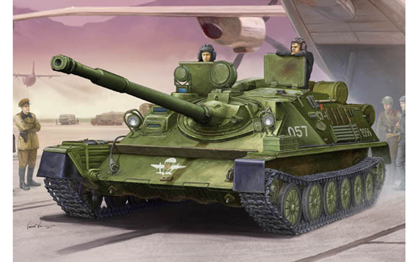 Russian ASU-85, Airborne Self-Propelled Gun Model 1956 - Trumpeter ...