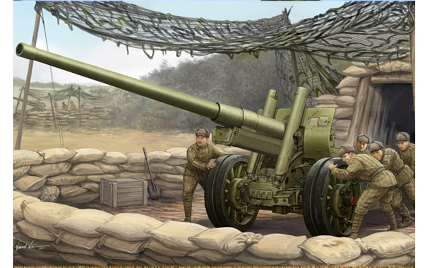 Soviet 122mm Corps Gun M1931/1937 (A-19) with M1931 Wheel (A19 ...