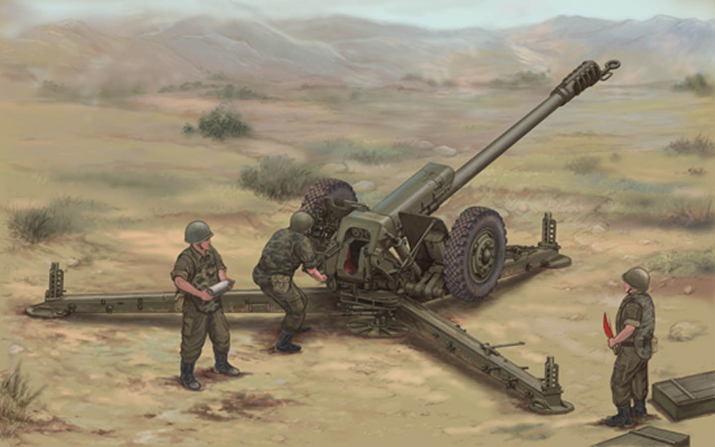Soviet D30 122mm Howitzer, Late Version - Trumpeter 02329 | kingshobby.com