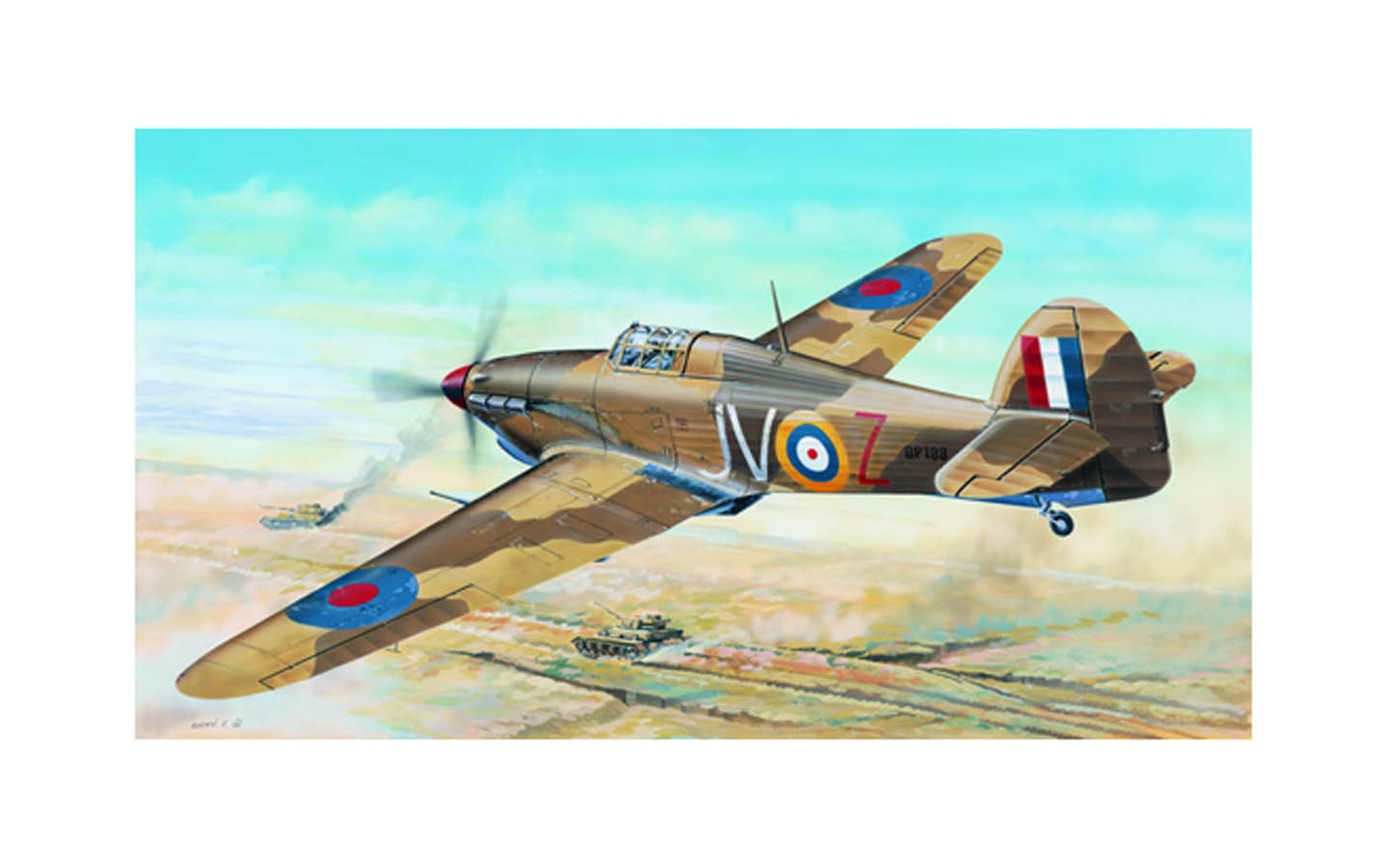 Hawker Hurricane Mk.Ⅱ D/Trop - Trumpeter 02417 | kingshobby.com