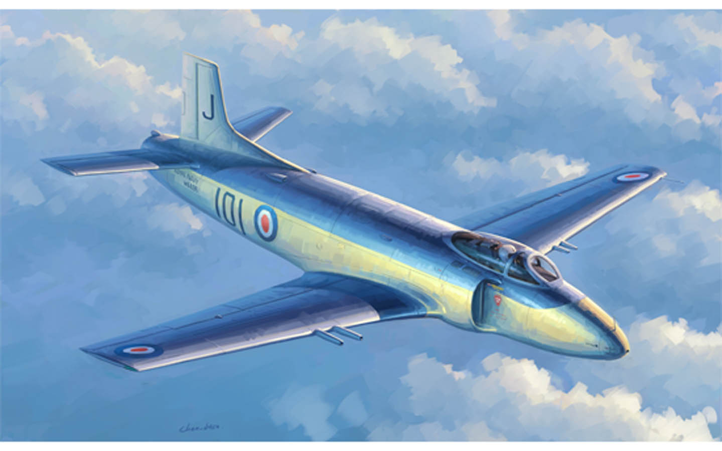 Supermarine Attacker F.1 Fighter - Trumpeter 02866 | kingshobby.com
