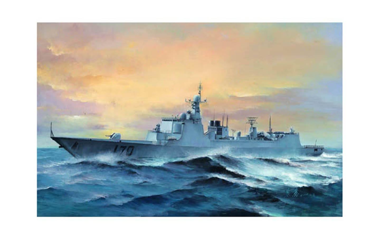 PLA Navy Type 052C DDG-170 Lanzhou - Trumpeter 04530 | kingshobby.com