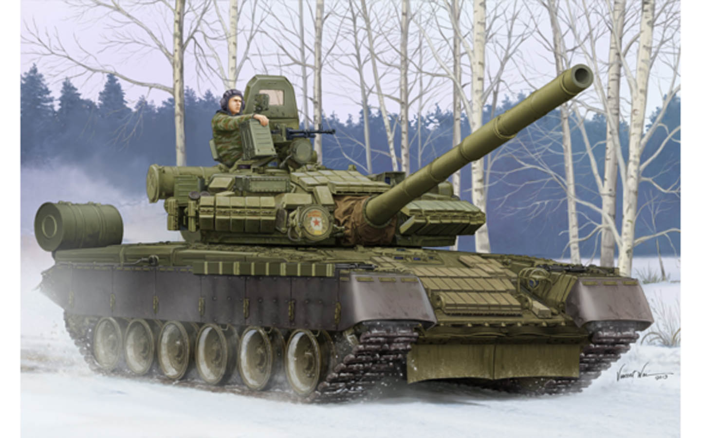Russian T-80BV MBT - Trumpeter 05566 | kingshobby.com