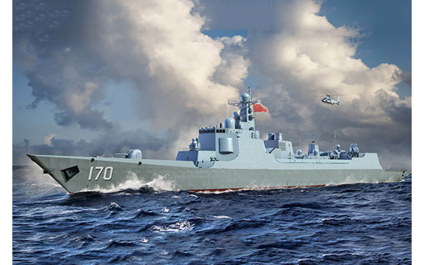 PLA Navy Type 052C Destroyer - Trumpeter 06730 | kingshobby.com