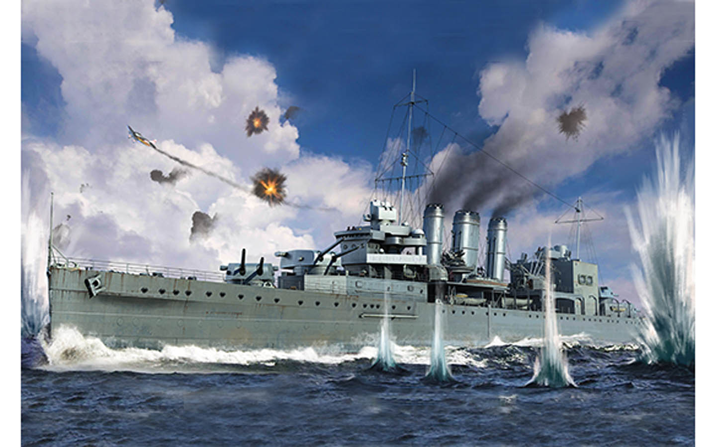 HMS Cornwall - Trumpeter 06734 | kingshobby.com