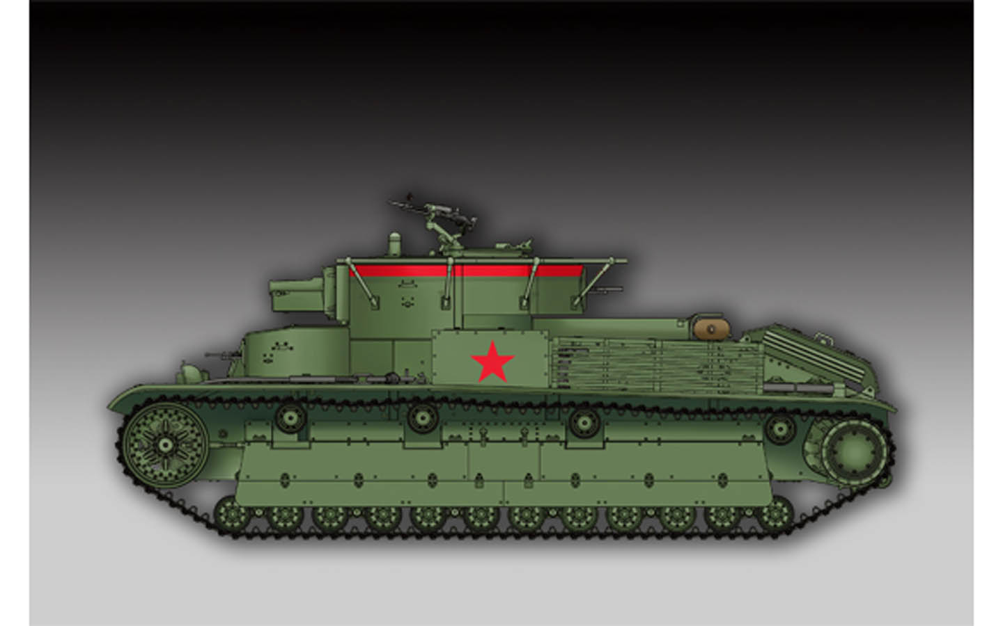 Soviet T-28 Medium Tank, Welded - Trumpeter 07150 | kingshobby.com