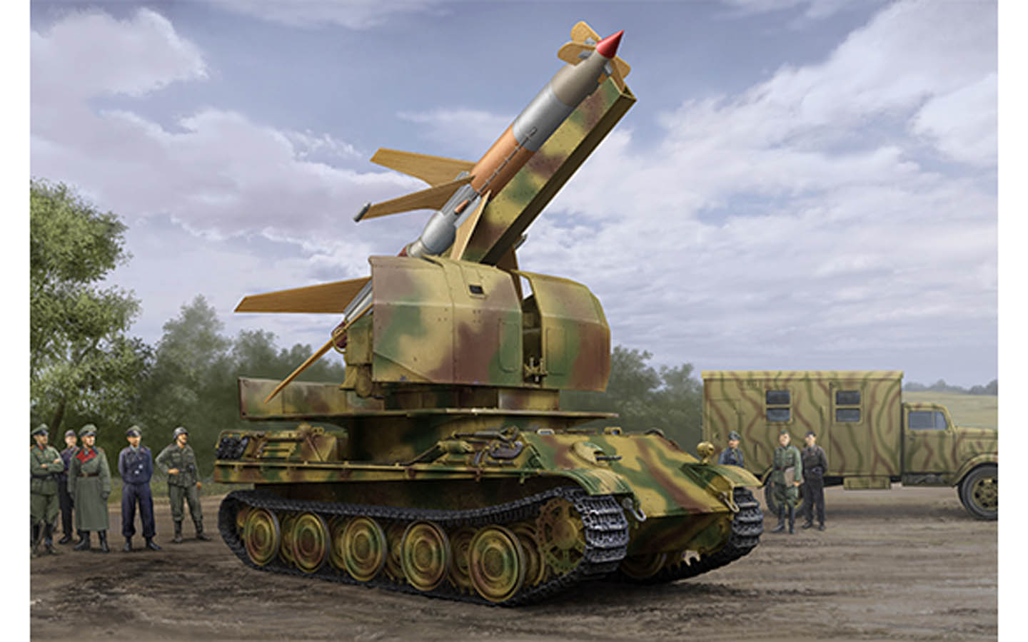 Flakpanther w/8.8cm Flakrakete Rheintochter 1 - Trumpeter 09532 ...