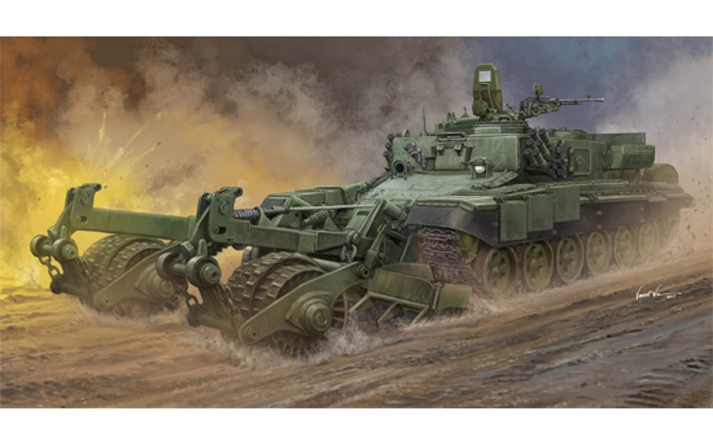Russian Armored Mine-Clearing Vehicle BMR-3 - Trumpeter 09552 ...