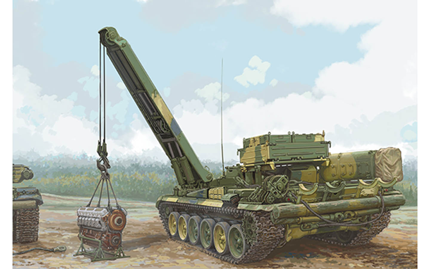 Russian BREM-1 Armoured Recovery Vehicle - Trumpeter 09553 | kingshobby.com