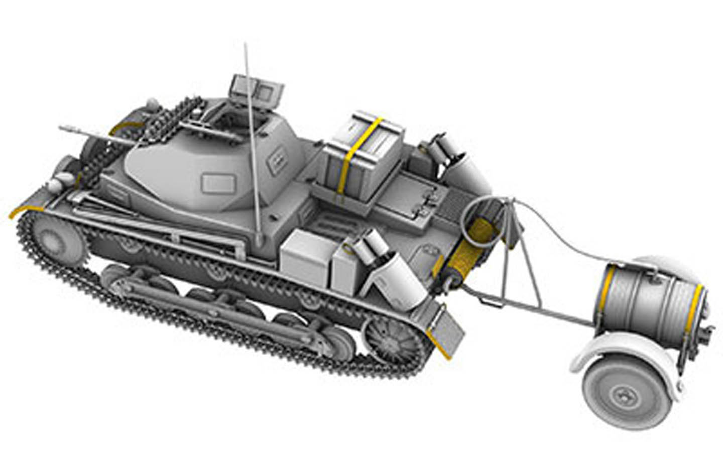 Pz.Kpfw II Ausf.b, German Light Tank with Fuel Trailer - IBG 35080 ...
