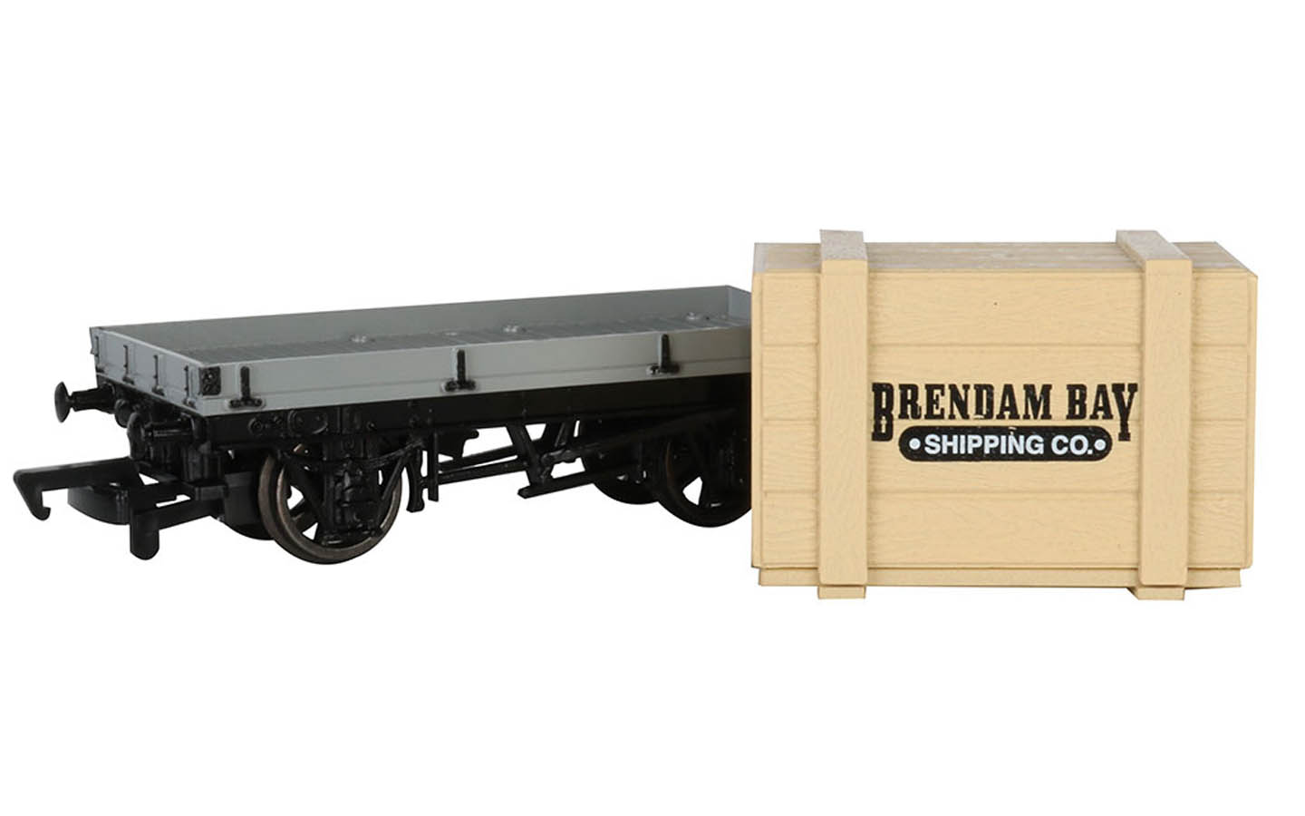 1 Plank Wagon with Brendam Bay Shipping Co. Crate - Bachmann Trains ...