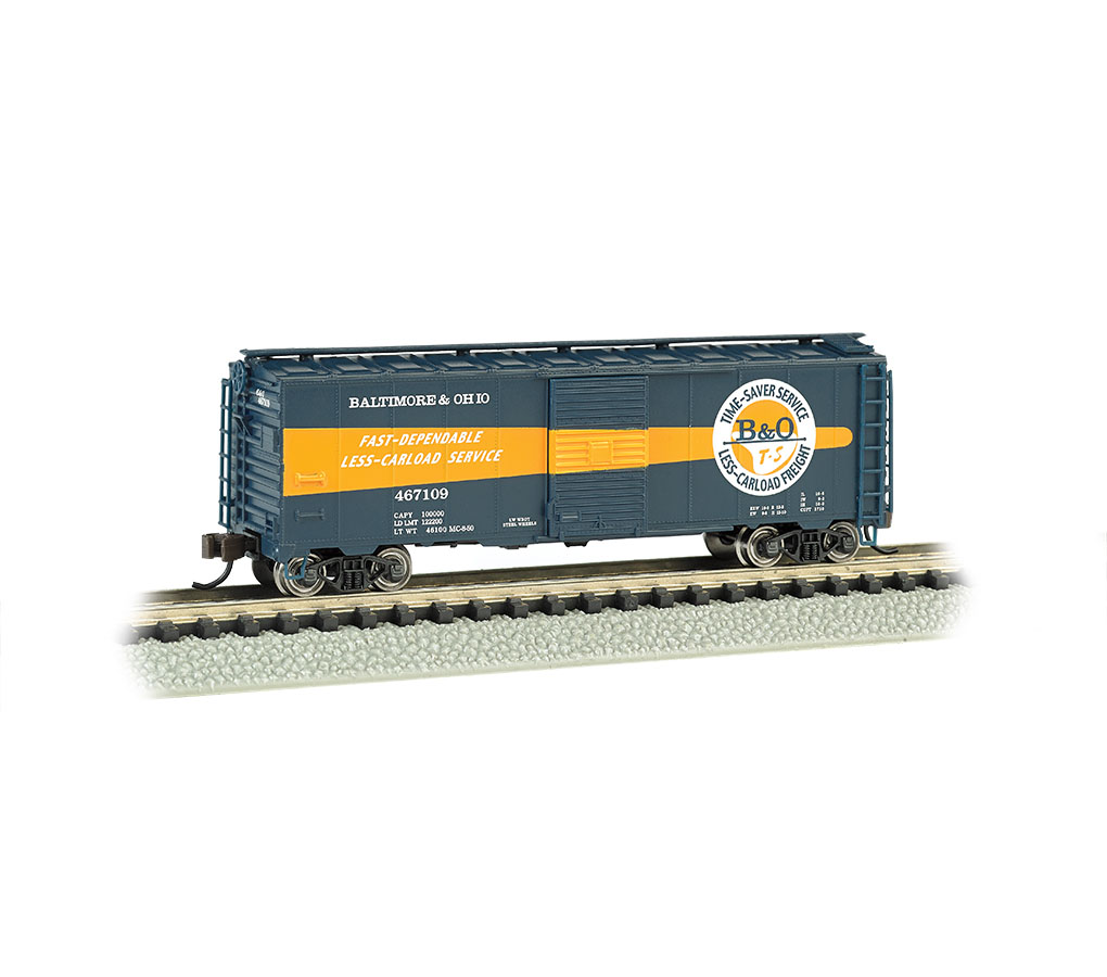 B and O Timesaver - AAR 40 ft Steel Box Car - Bachmann Trains 17057 ...