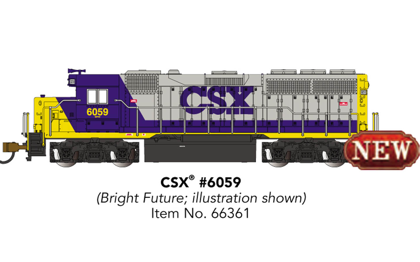 CSX #6059 GP40 Diesel Locomotive, DCC Economi Sound Value-Equipped - Bachmann Trains 66361 ...